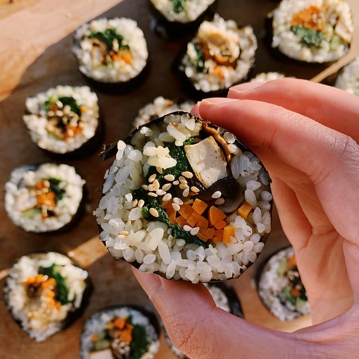 Vegan Kimbab with 2 fillings - Veggie Anh