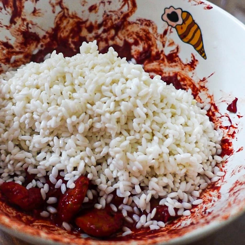 Vietnamese Red Sticky Rice (Xôi Gấc) - Veggie Anh