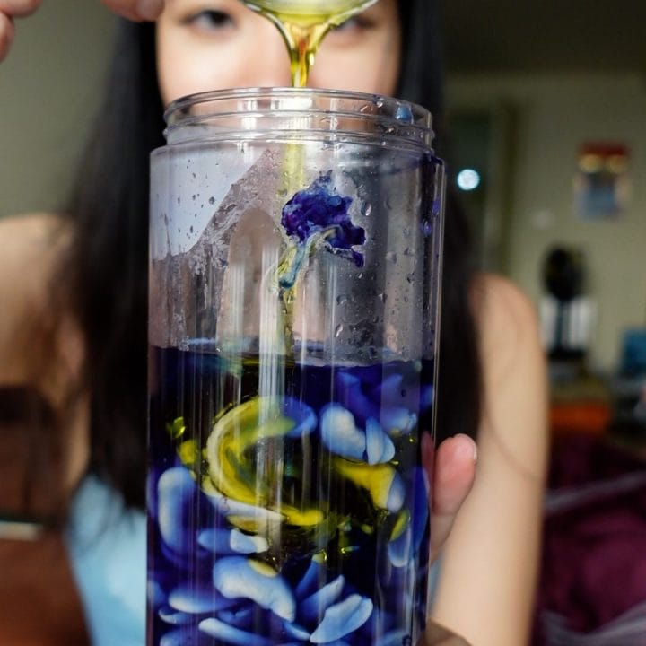 Blue Pasta (from Butterfly Pea Flowers) - Veggie Anh