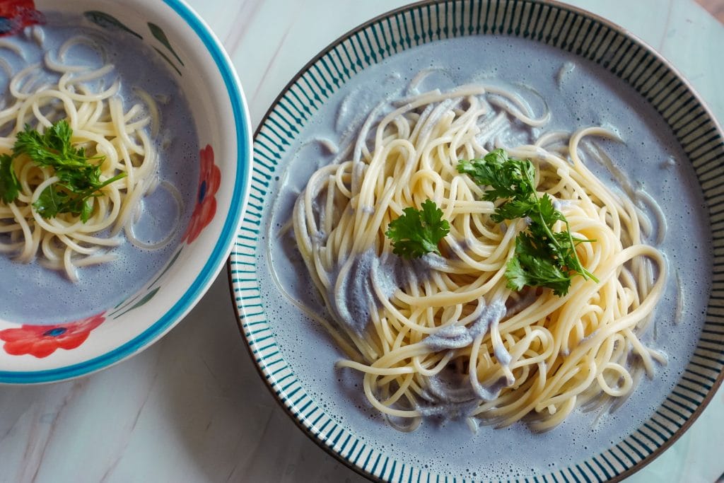 Blue Pasta (from Butterfly Pea Flowers) - Veggie Anh
