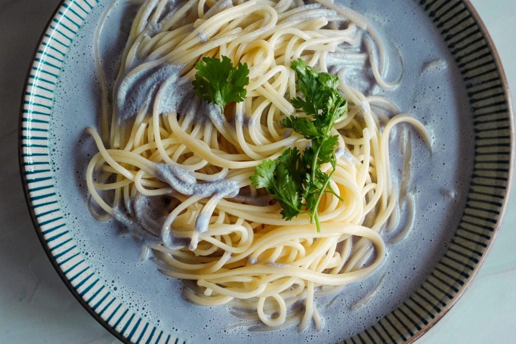Blue Pasta (from Butterfly Pea Flowers) - Veggie Anh