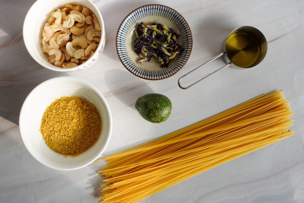 Blue Pasta (from Butterfly Pea Flowers) - Veggie Anh