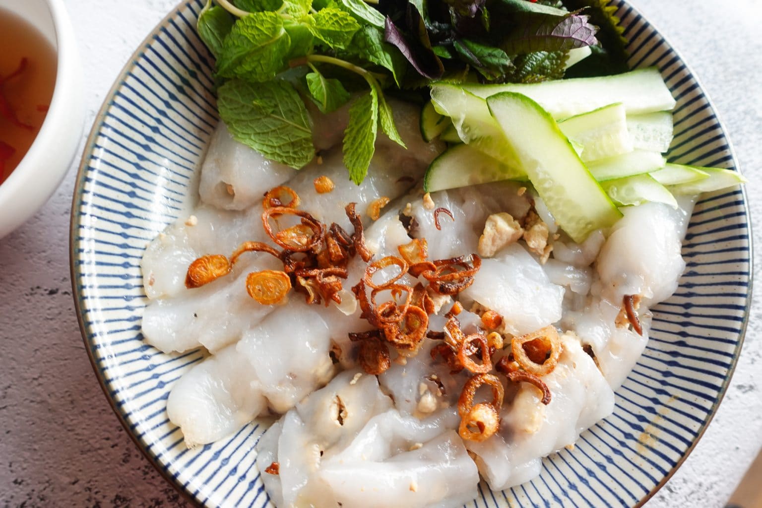 Banh Cuon Chay (Vegan Vietnamese Steamed Rice Rolls) - Veggie Anh