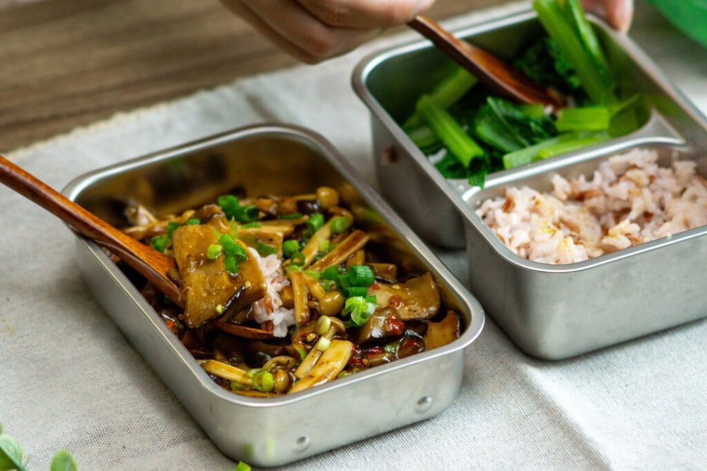 Black Pepper Mushroom (Lunch box idea) - Veggie Anh